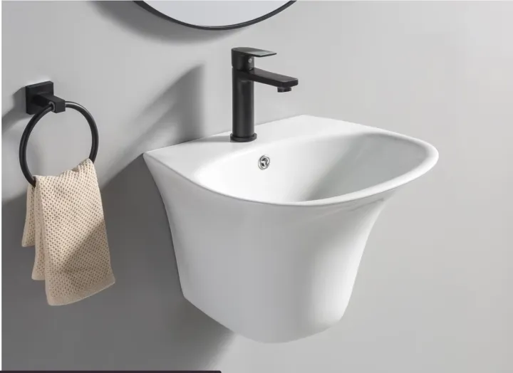 Modern Pedestal Wall hung Lavatory / Bathroom sink / Bathroom wall hung ...