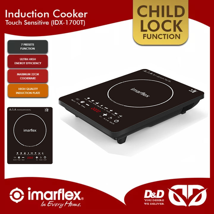 Imarflex IDX-2200S Induction Cooker 2200W Inverter Stove Multiple ...