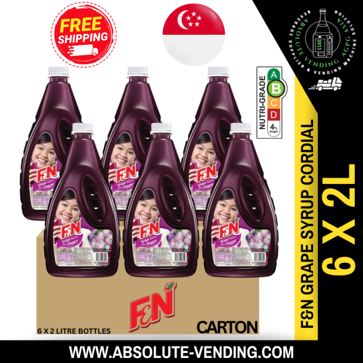 F&N Grape Syrup 2L X 6 (BOTTLE) | Lazada Singapore