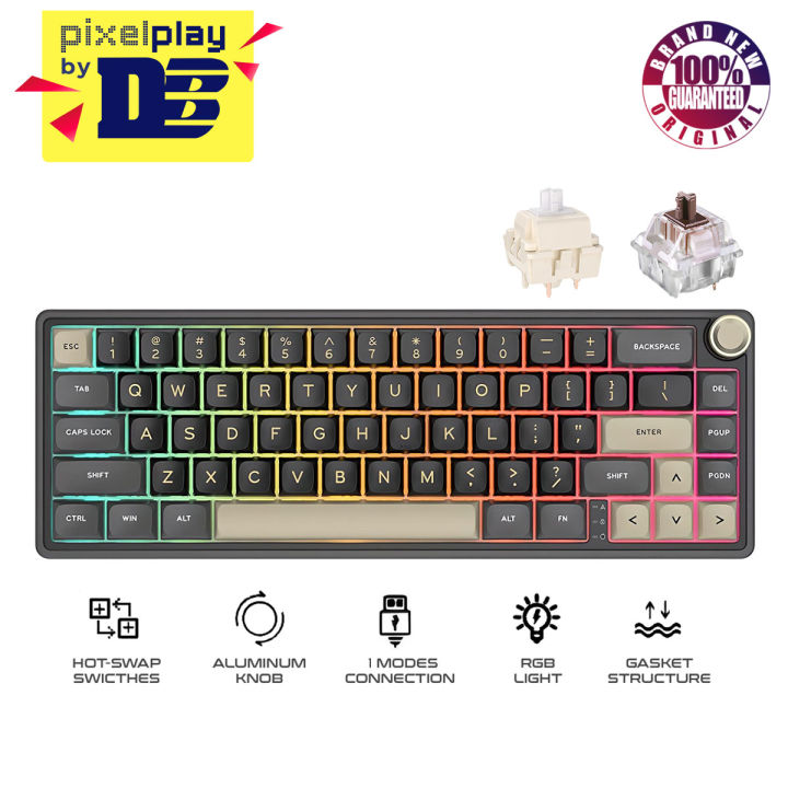 Royal Kludge R65 Single-Mode RGB 66-Keys Hot-Swappable Mechanical Keyboard Phantom | Lazada PH