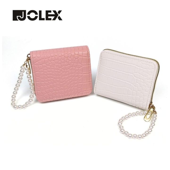 Jolex Korean New Solid Color WITH PEARL PENDANT Crocodile Pattern ...