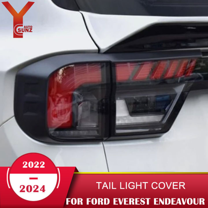 Black ABS Tail Light Cover Ford Everest Endeavour 2022 2023 2024 Car ...