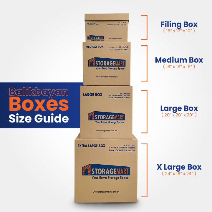 StorageMart Balikbayan Box (Filing, Medium, Large, Extra Large) | Lazada PH