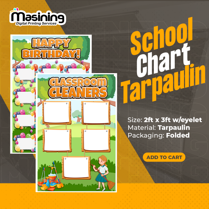 School Chart Tarpaulin 2ft x 3ft / 1.5ft x 2ft | Lazada PH