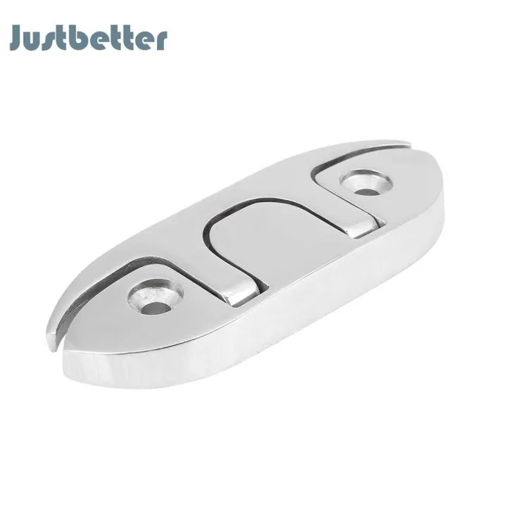 Folding Dock Cleat 4-1/2 inch 316 Stainless Steel Retractable Boat ...