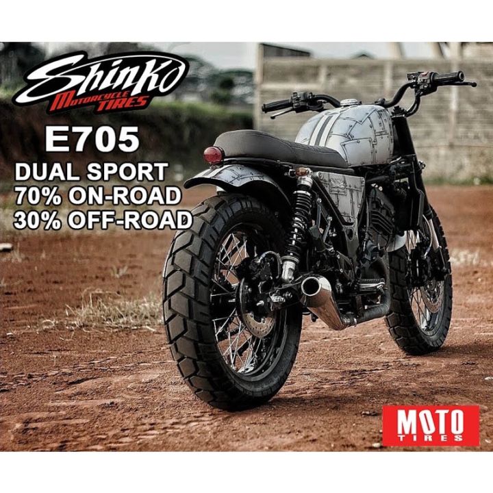 ยางมอเตอร์ไซค์ Triumph T100,T120 / Royal enfield 650 ยี่ห้อ Shinko E705 ...