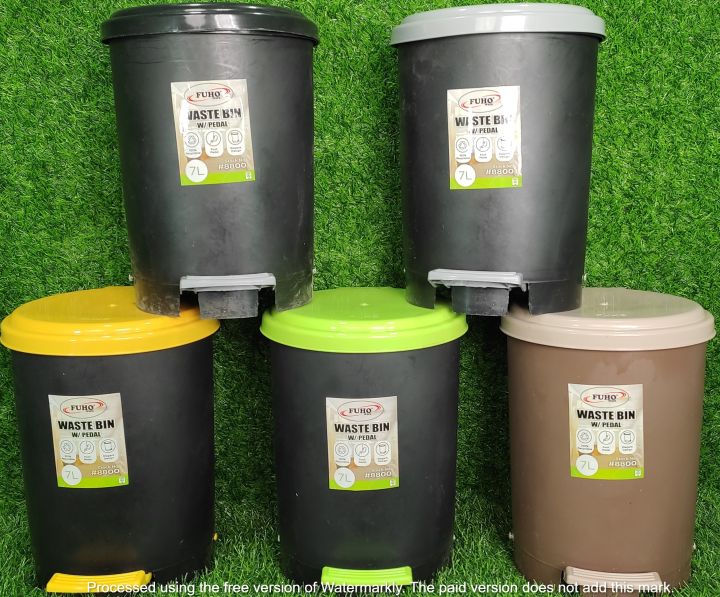 FUHO Waste Bin with Lid & Pedal #8800 | Lazada PH