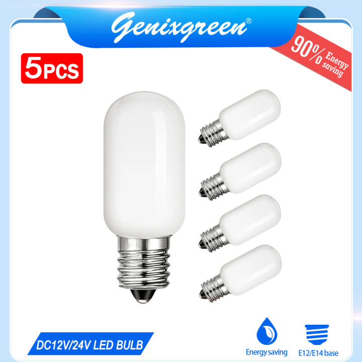 DC12V/24V LED Edison Bulb 1W E12 E14 Mini LED Filament Bulb T20 Milky ...