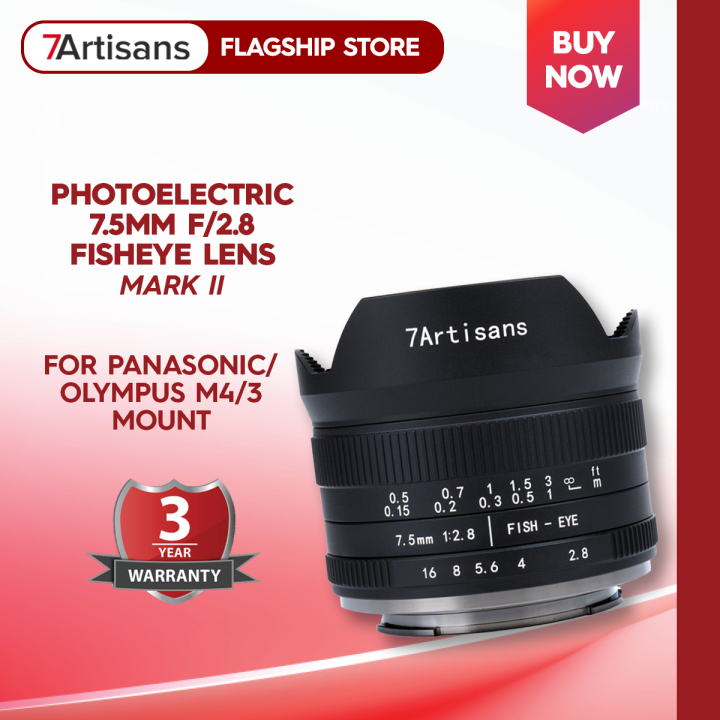7artisans 7.5mm F2.8 Mark II APS-C Fisheye Fixed Lens for Panasonic/Olympus M4/3 | Lazada PH