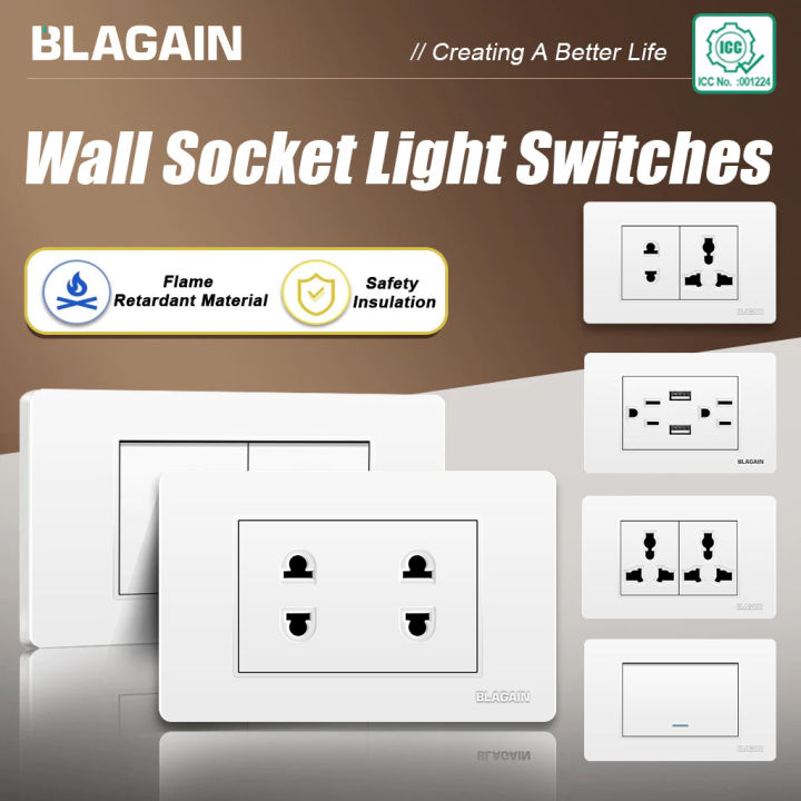 Wide Series 1, 2, 3 Gang Outlet Switch White | Lazada PH