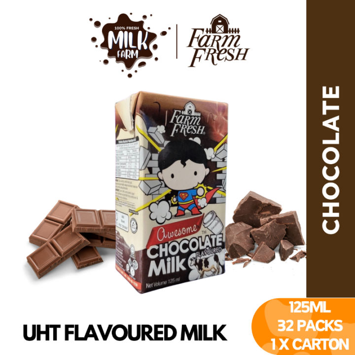 Milk Farm | Farm Fresh UHT Chocolate 125ml x 32pack | Lazada