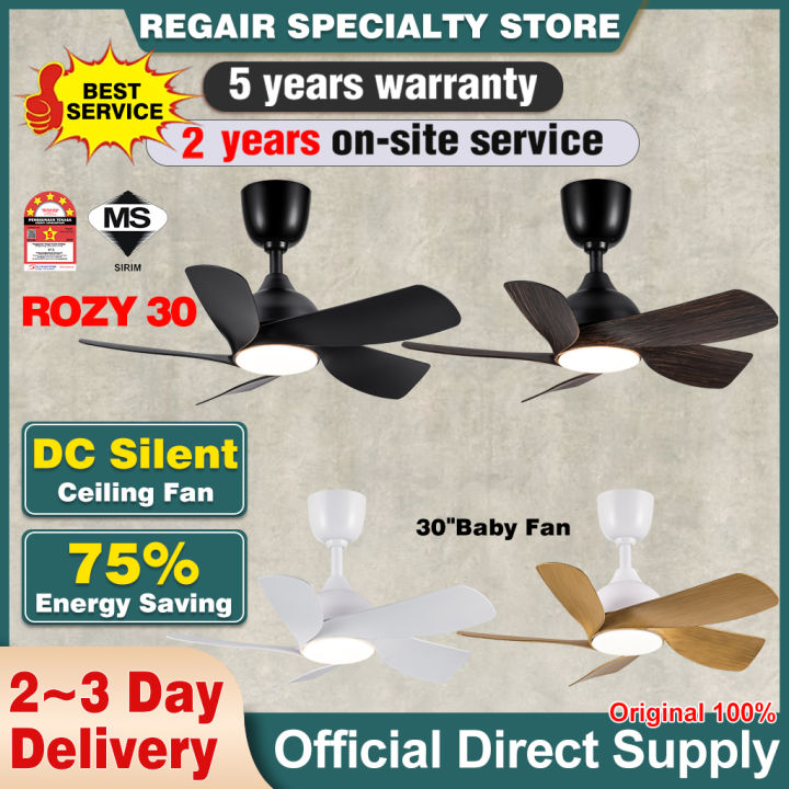 REGAIR ROZY30 5 blade 16 speed 9000CFM remote control ceiling fan with ...