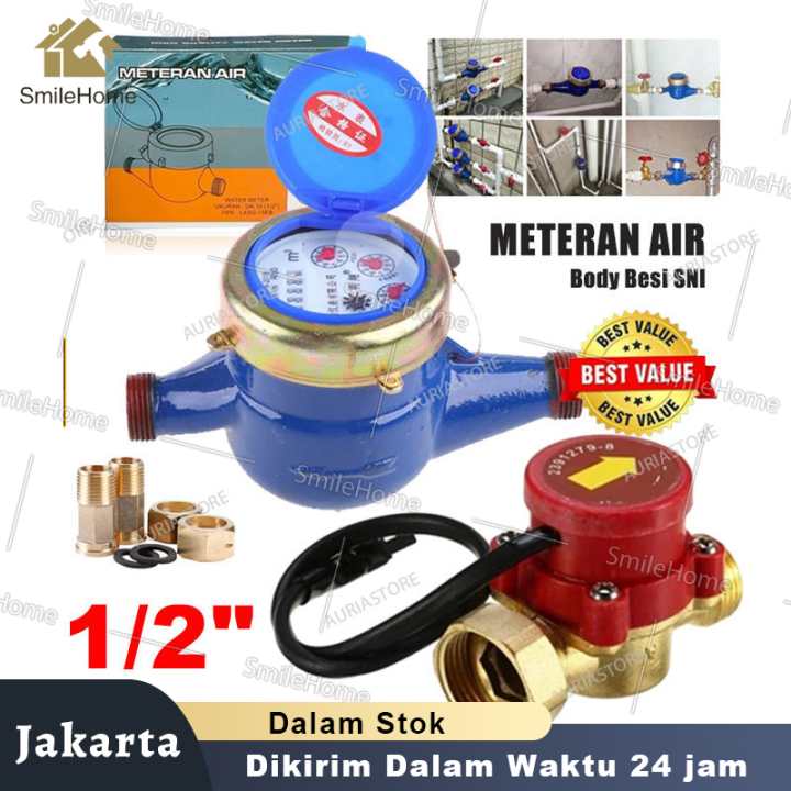 [COD]Meteran Air PDAM SNI Body Besi 1/2 inch MIAMI Water Meter 1/2 ...