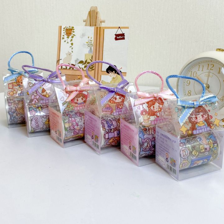 ( TERBARU ) 1 ROLL WASHI TAPE JH-SC STICKER CEWE CUTE BERWARNA FREE ...