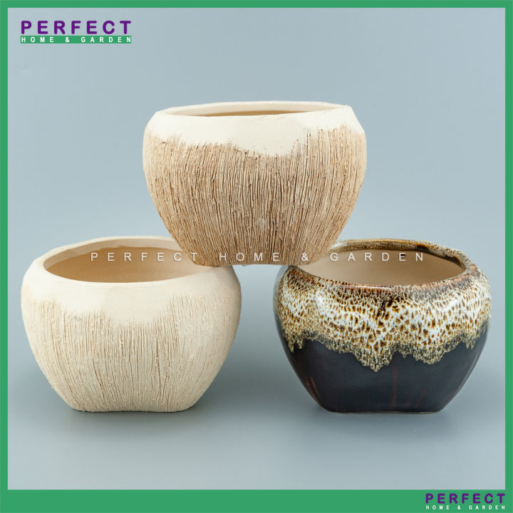 PERFECT Ceramic Pot A3 S 12x12x9cm Succulent Pot Flower Pot Pasu ...