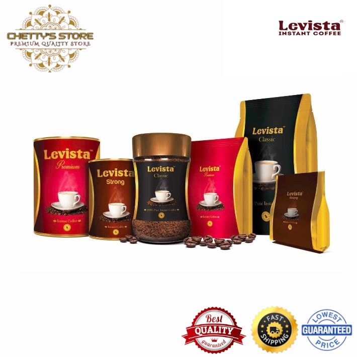 (ORIGINAL} LEVISTA INSTANT COFFEE - 50GM/100GM/200GM BOTTLE/REFILL PACK ...