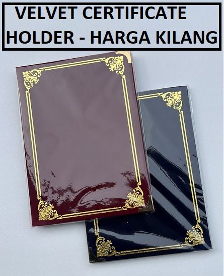 VELVET CERTIFICATE HOLDER | FOLDER SIJIL BALDU | Lazada