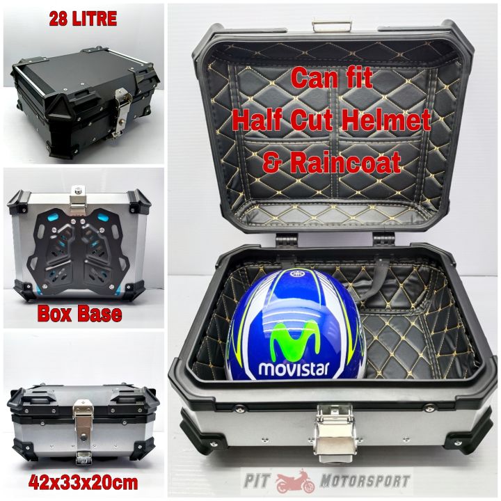 Top Box Aluminium Motor Motorcycle Alloy 28 Liter Accessories Superbike ...