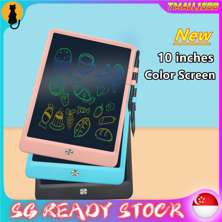 [ SG Ready Stock] 10 inch LCD Pad Writing Tablet color screen For kids ...
