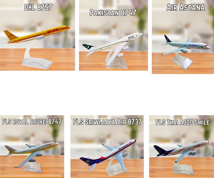 Vintage Airplane Diecast Collections ( FLS Thai A320, Sriwijaya, Royal ...