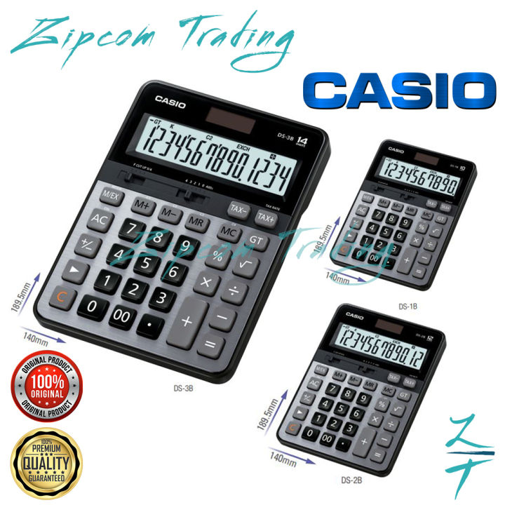 CASIO DS-1B / DS-2B / DS-3B Digits Heavy Duty Calculators (10/12/14) | Lazada