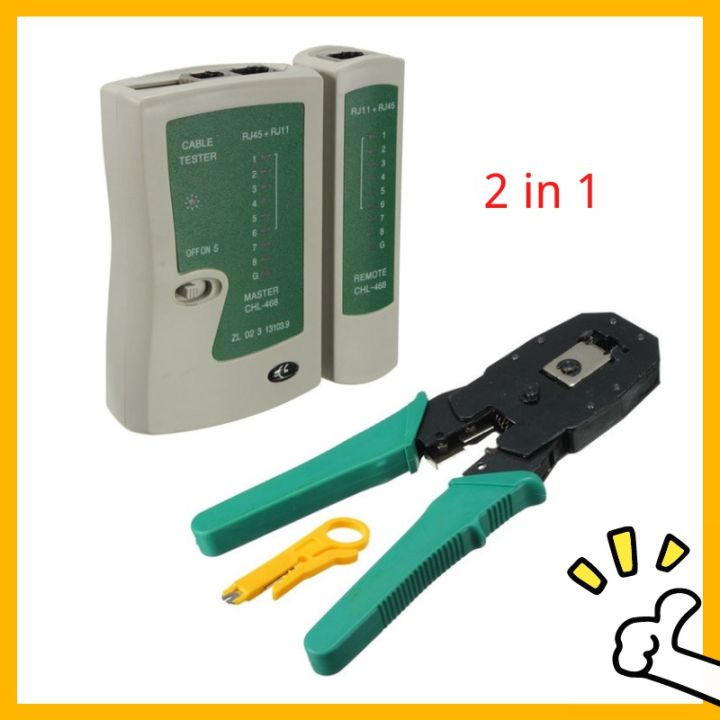 【CYT】2 in 1 Utp Crimper Tool RJ45/RJ11/ Network LAN Cable Tester Cat5 ...