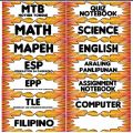Subject Sticker for Notebooks | Lazada PH