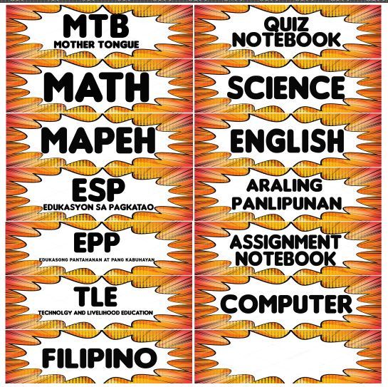 Subject Sticker for Notebooks | Lazada PH