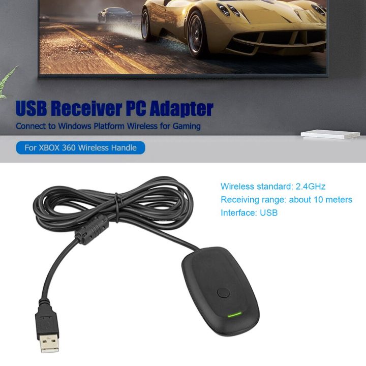 Wireless Gamepad PC Adapter USB Receiver For Xbox 360 Supports Win7/8/ ...