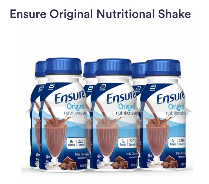 Ensure Original Nutrition Shake CHOCO or VANILLA (USA manufactured) 6 ...