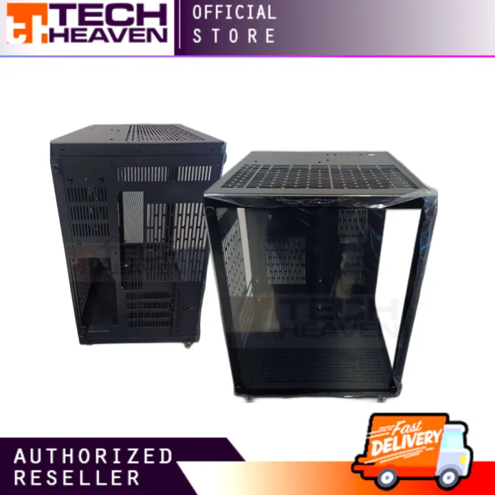 CVS KRONOS GAMING PC CASE W/ TEMPERED GLASS FRONT+SIDE/USB3/ BLACK ...