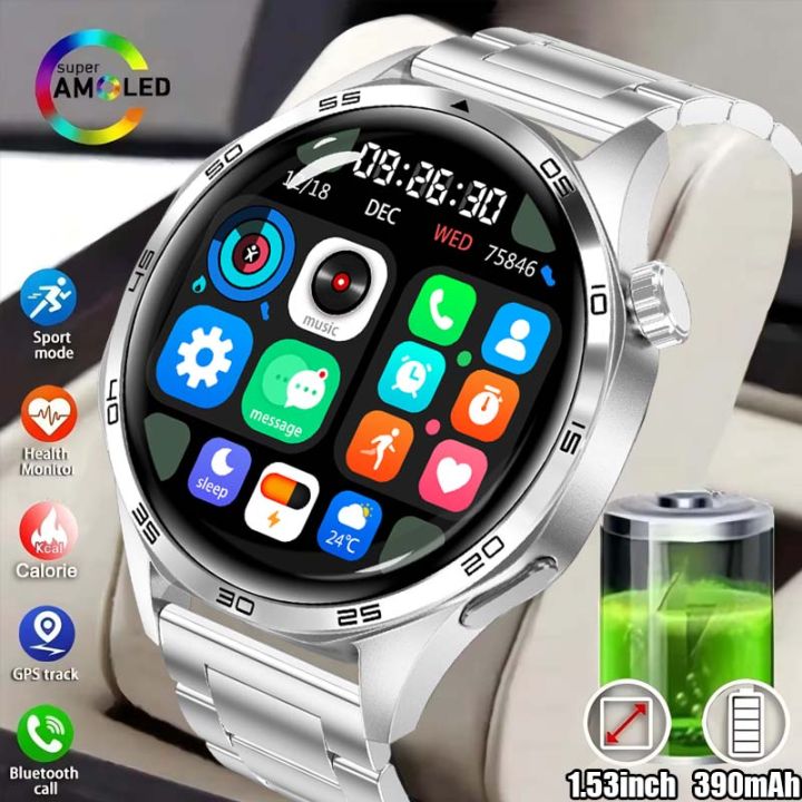 For Huawei WATCH5 PRO Smart Watch Men GT5 Pro AMOLED HD Screen ...