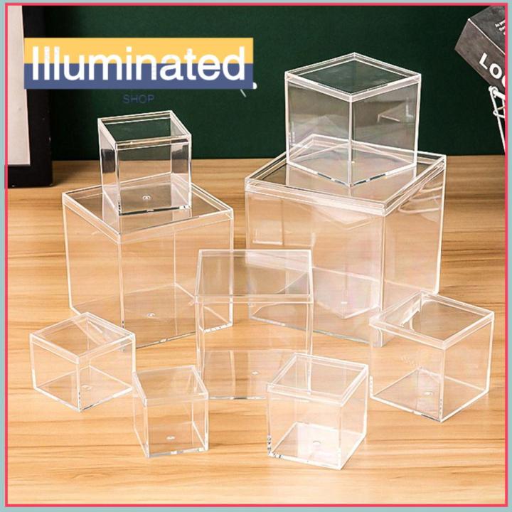 ILLUMINATED SHOP Multi Size Storage Box Acrylic Square Display Box ...