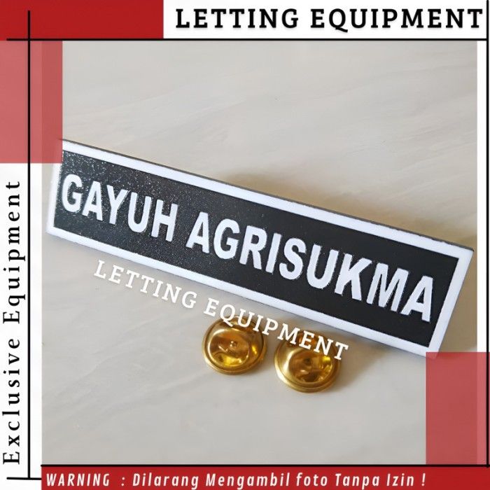 Papan Nama - Name Tag dada Huruf ukir Perlengkapan PNS ASN Terbaru ...