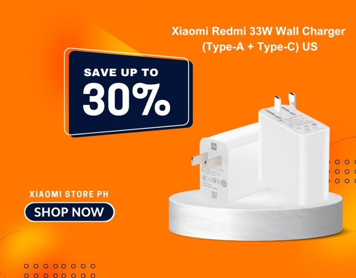 Xiaomi Redmi 33W Wall Charger (Type-A + Type-C) US | Powerful fast ...