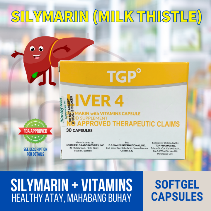 (Liveraide Generic) Liver 4 - Silymarin + Milk Thistle Extract ...