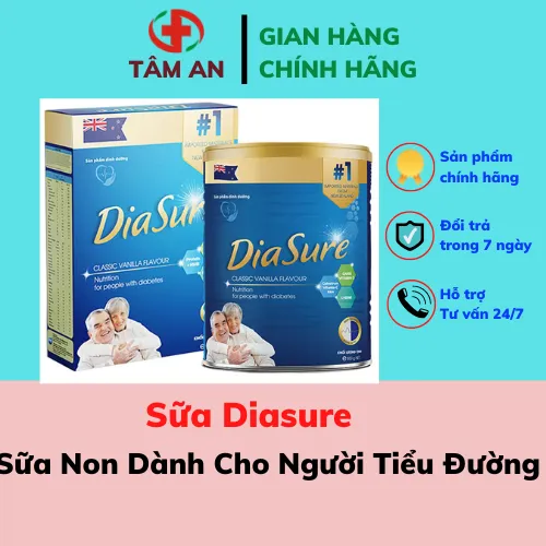 Sữa Diasure 850g LON Sữa Non Dành Cho Người Tiểu Đường- Tâm An 1 ...