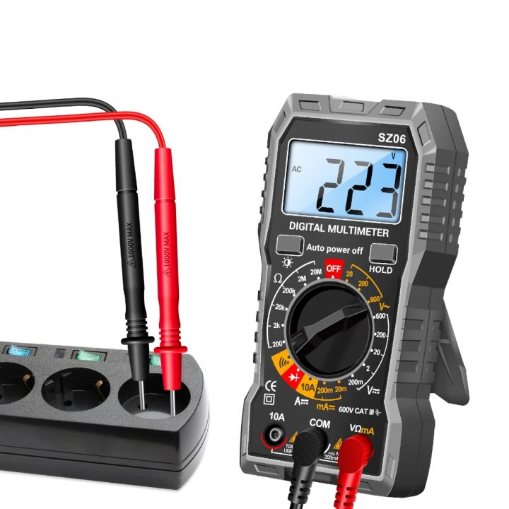 Ammeter Voltage Ohm Tester Diode Buzzer Multimeter Backlit Bracket High ...