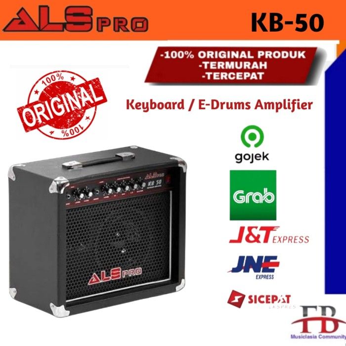 AMPLI ALS PRO KB50 AMPLIFIER KEYBOARD SPEAKER DRUM E KB 50 | Lazada ...
