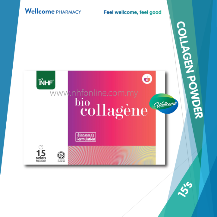 NHF Bio Collagene Enhanced Formula15g Powder Sachets with Collagen Type ...