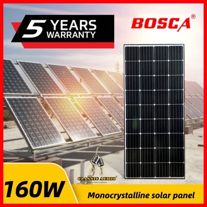 BOSCA 160W Solar Panel Mono 160 Watt 12 Volt Pv Solar Module Solar Cell ...