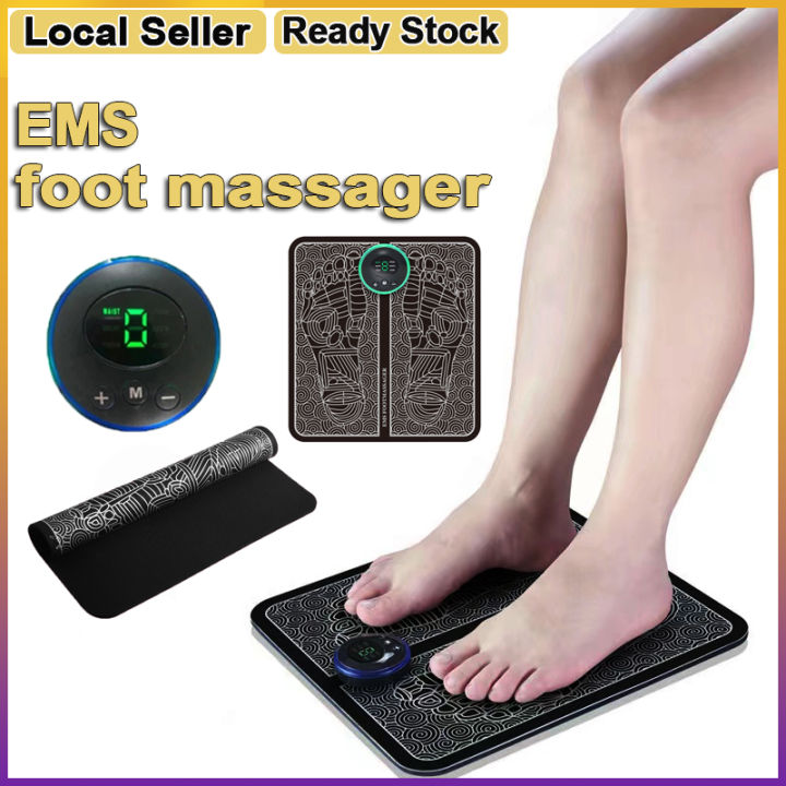 foot massager machine therapy Rechargeable EMS Foot Massager 8 Modes 19 ...