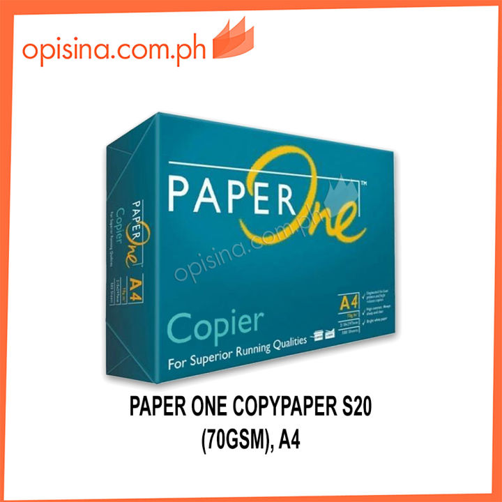 PAPER ONE COPYPAPER S20 (70GSM), A4 | Lazada PH