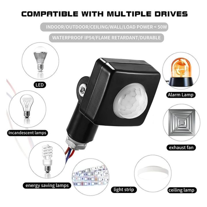 Human Body 12V DC Outdoor LED Light PIR Motion Switch Automatic ...