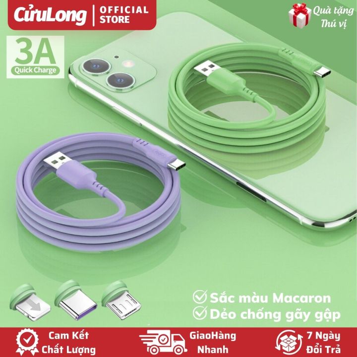 Dây Cáp Sạc iphone Lightning Type C Micro USB, sạc nhanh samsung Android oppo cute dễ thương ...