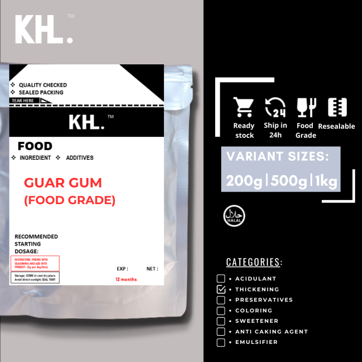 Guar Gum (Food Grade) / 200g / 500g / 1kg / KHL / KHL.OS | Lazada