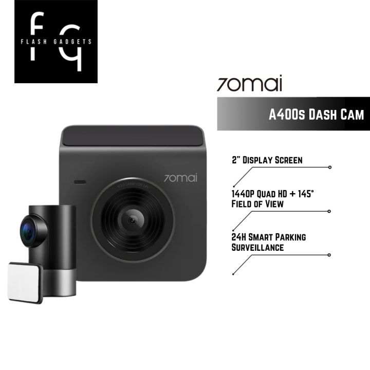 70mai A400s Dash Cam 1440P Quad HD Dual-Channel Recording with 2" Screen | Lazada