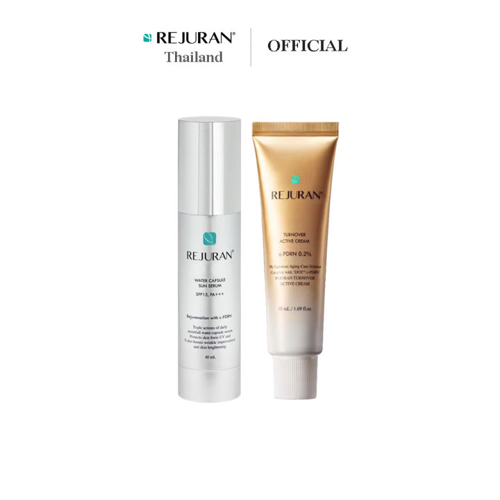 REJURAN TURNOVER ACTIVE CREAM 50 mL & REJURAN WATER CAPSULE SUN SERUM ...