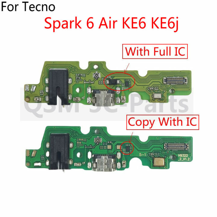 KE6j KE6อากาศสำหรับ Tecno Spark 6แท่นชาร์จบอร์ดชาร์จยูเอสบีช่องเสียบ ...