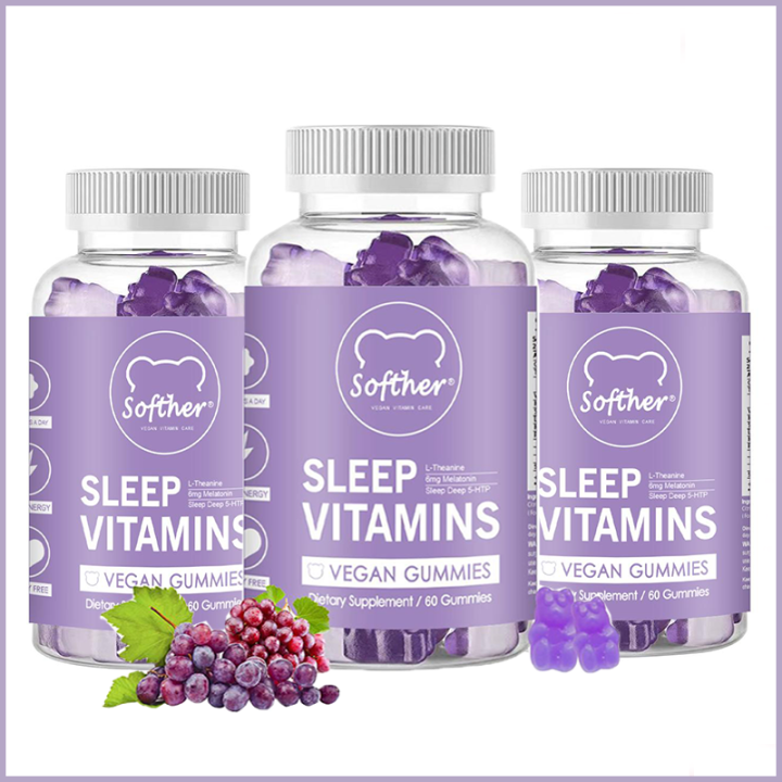 Softher Ashwagandha Sleep Gummy Improve Sleep and Mood Vegan Vitamin ...